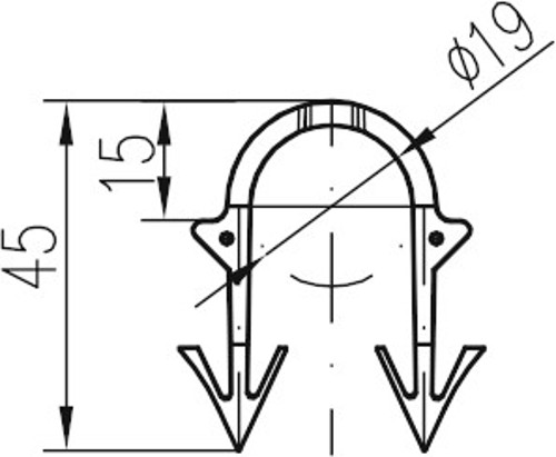 Podlahová příchytka “D” pro Tacker MCH (200 ks) - CHUDĚJ, s.r.o.